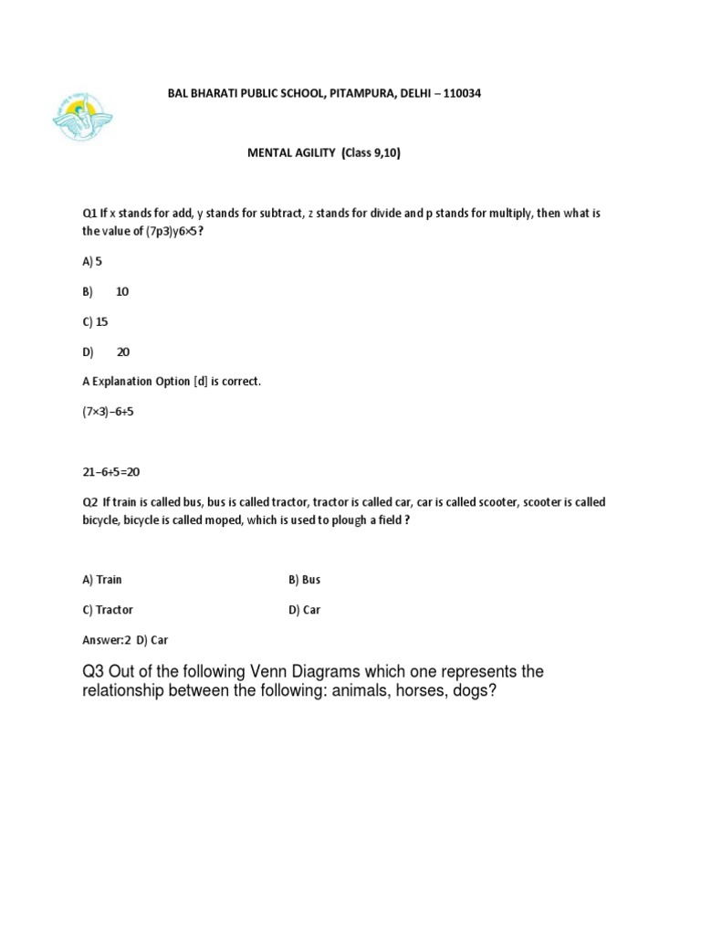 23 Mental Agility | PDF | Mathematics