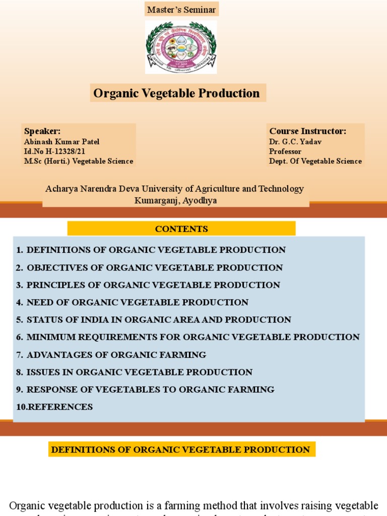 Abinash Master Seminar | Download Free PDF | Organic Farming | Agriculture