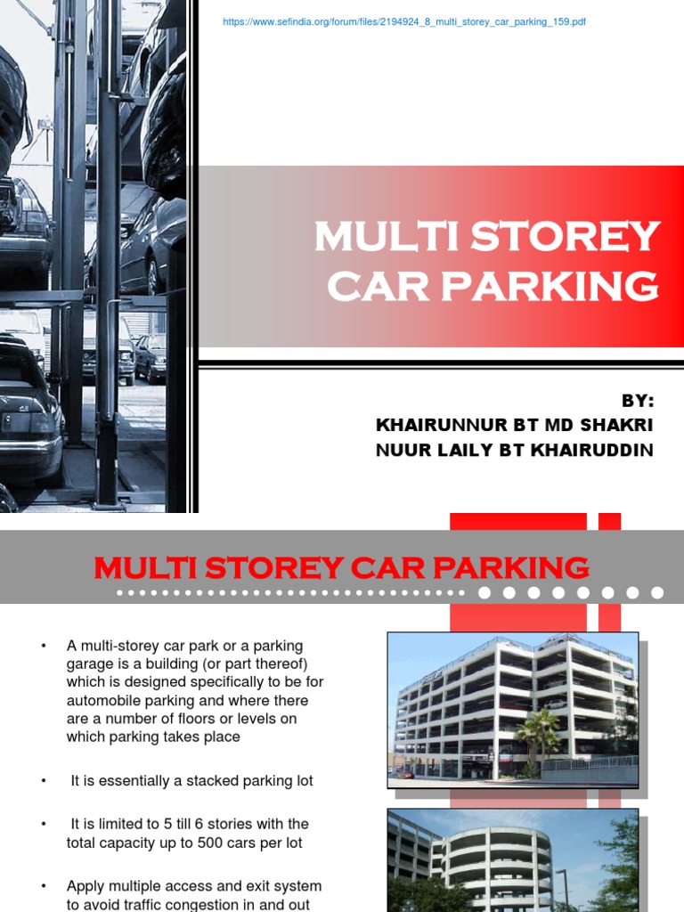Multi-Storey Car Park Design Guide | PDF | Parking | Traffic