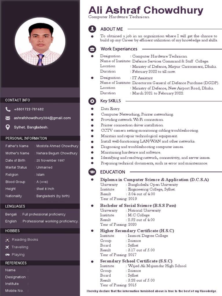 Ashraf CV | PDF | Computer Network | Computing