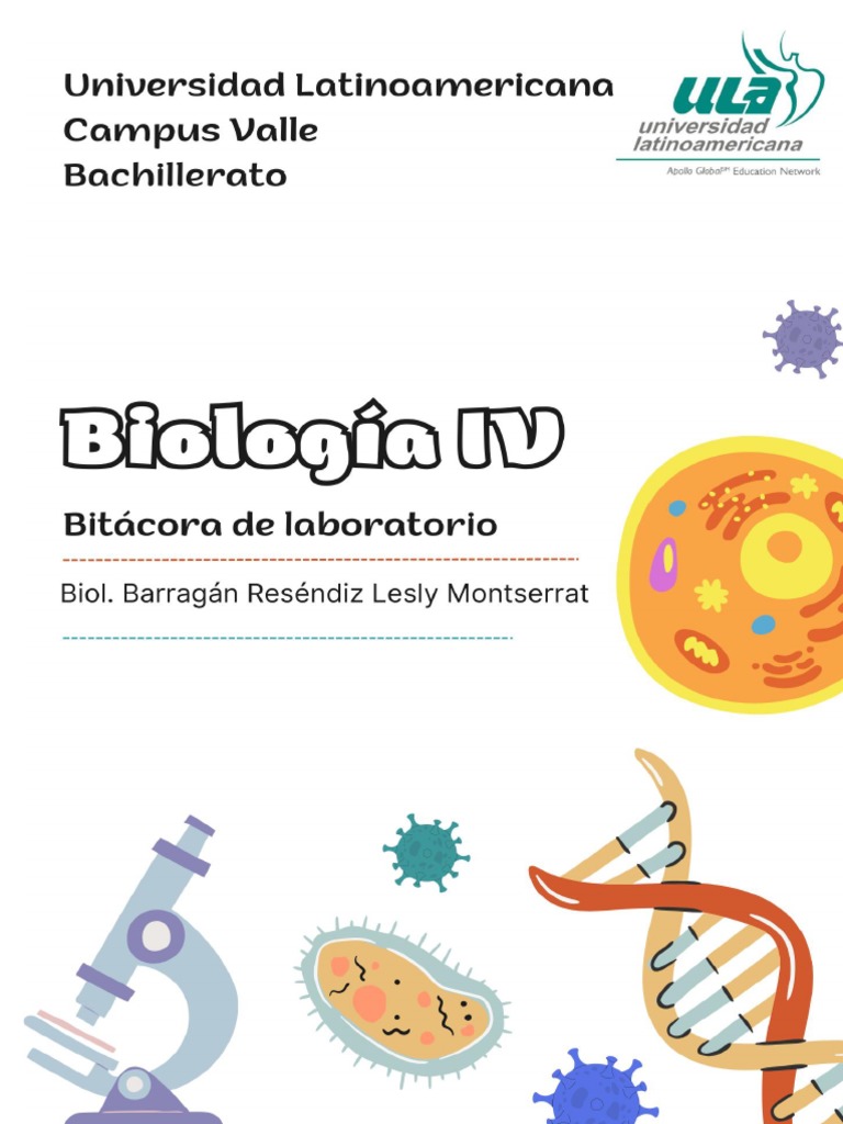 Bitácora Biología IV 2023-2024 | PDF | Laboratorios | Biología Celular)