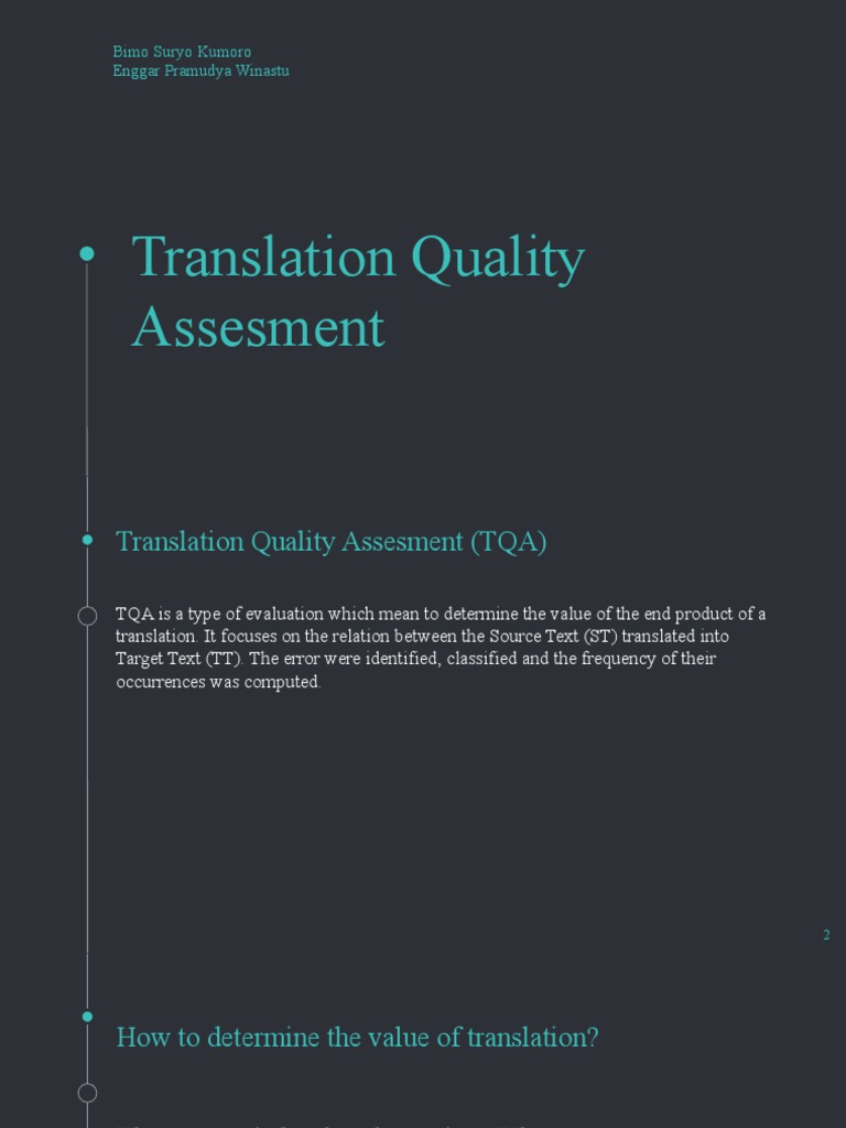 Translation Quality Assesment | PDF | Translations | Educational Assessment