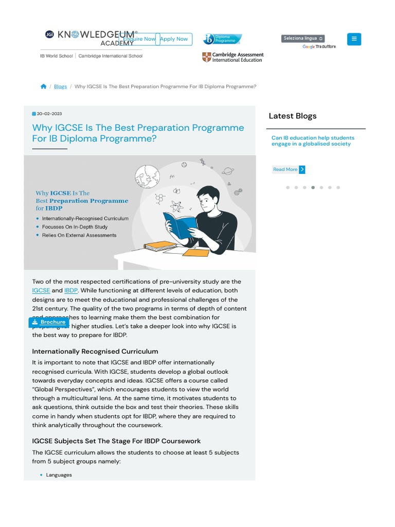 Why Igcse Is The Best Preparation Programme For Ib Diploma Programme