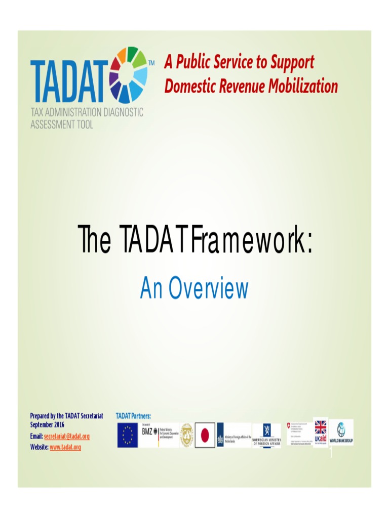 IMF TADAT Framework (Overview) | PDF | Taxes | Risk