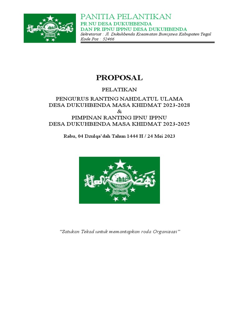 Proposal Pelantikan MWC | PDF