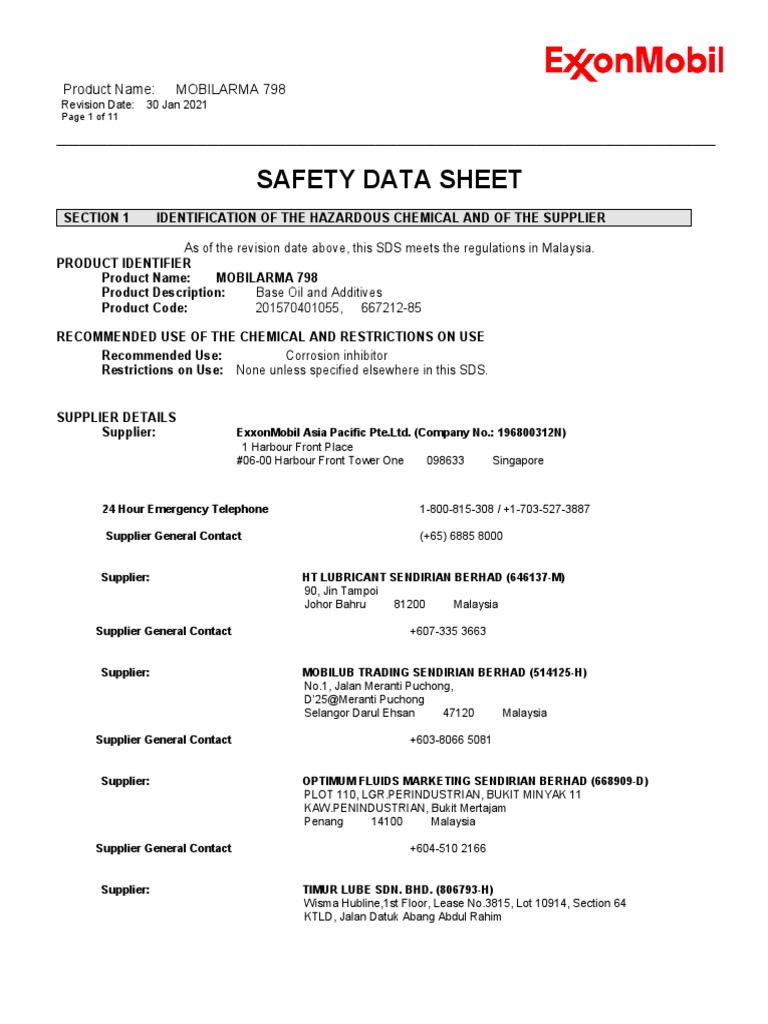 MSDS 661078 | PDF | Hazards | Personal Protective Equipment