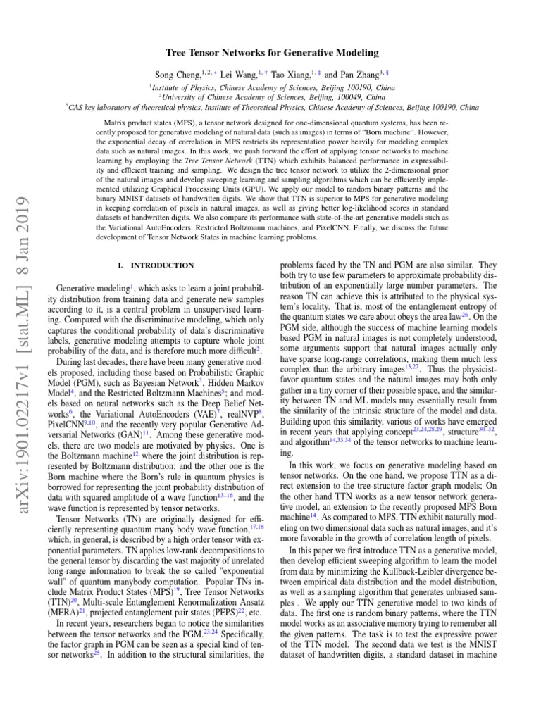 Tree Tensor Networks For Generative Modeling | PDF | Tensor | Matrix ... Tree Tensor Networks For Generative Modeling | PDF | Tensor | Matrix ...