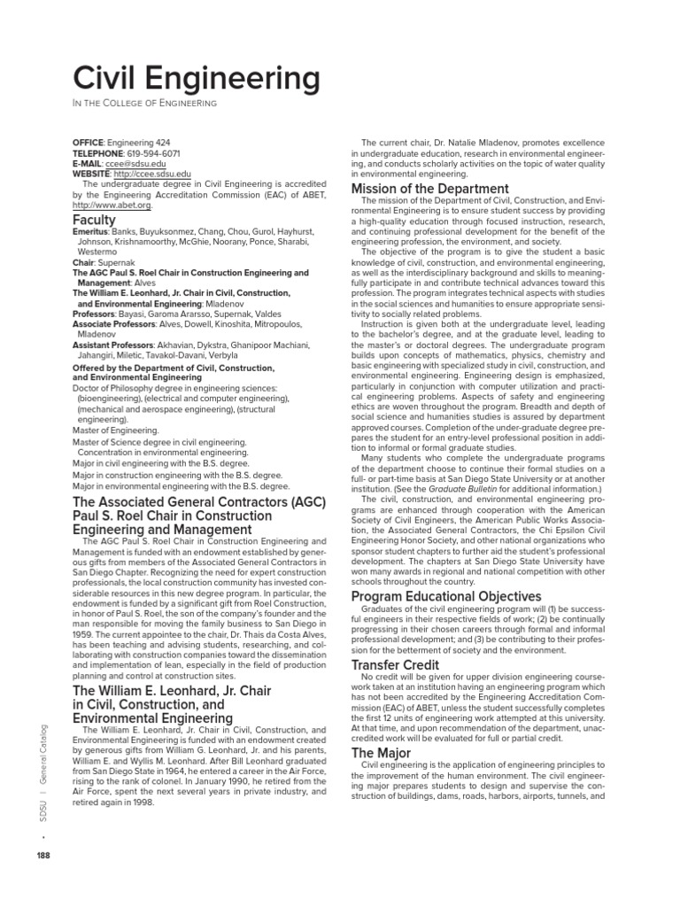 Civil Engineering 2020-2021 | PDF | Civil Engineering | Engineering