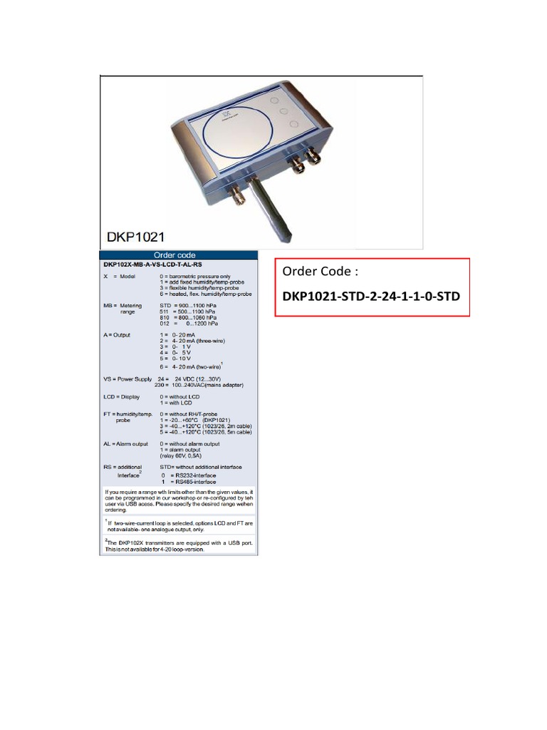 Barometric Transmitter | PDF