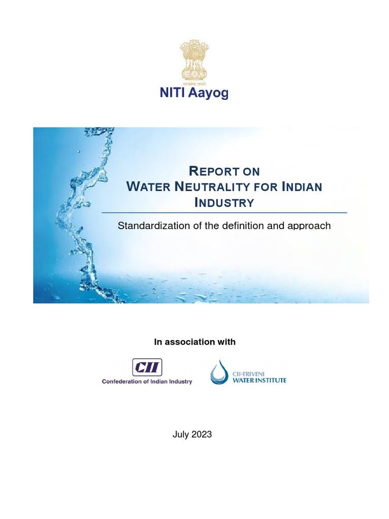 Report On Water Neutrality Framework WR&LR Vertical | PDF | Water ...