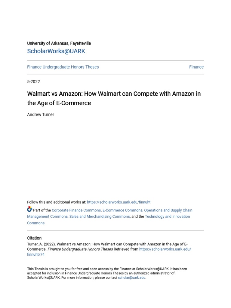 Competing with Amazon: Walmart's Strategy | PDF | Walmart | E Commerce
