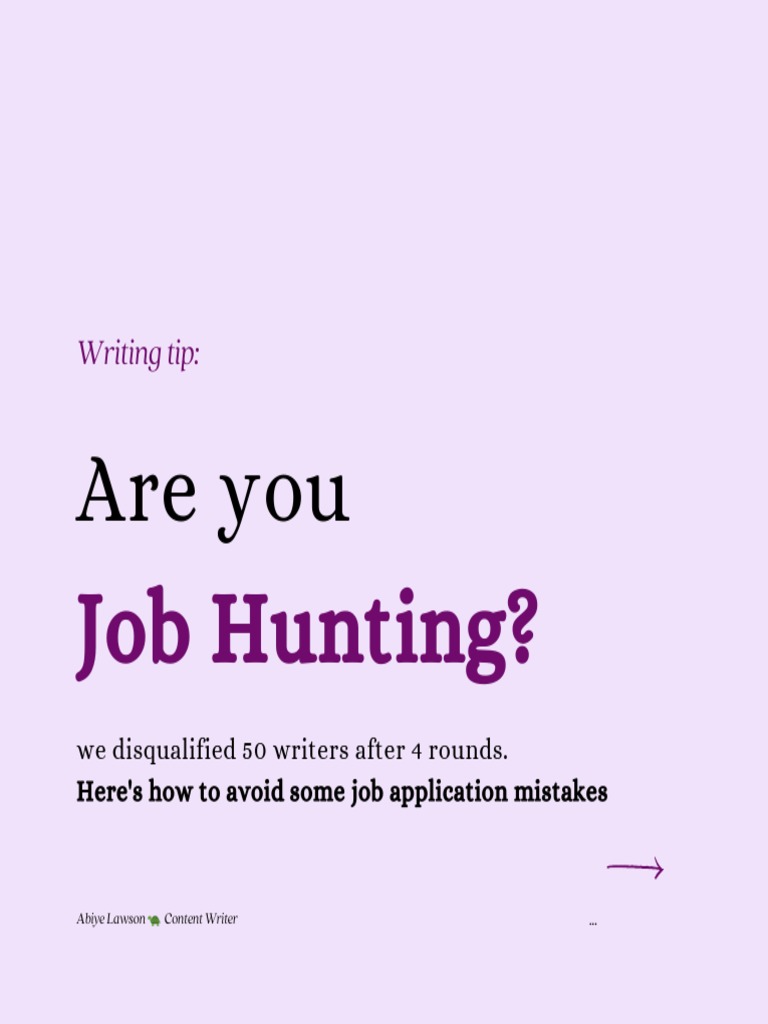 Fixes To Job Application Mistakes For Writers | PDF | Linked In | Human ...