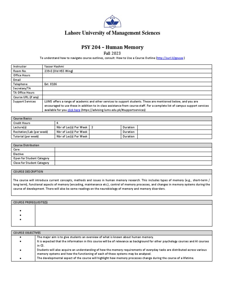 PSY 204 - Human Memory | PDF | Memory | Academic Dishonesty
