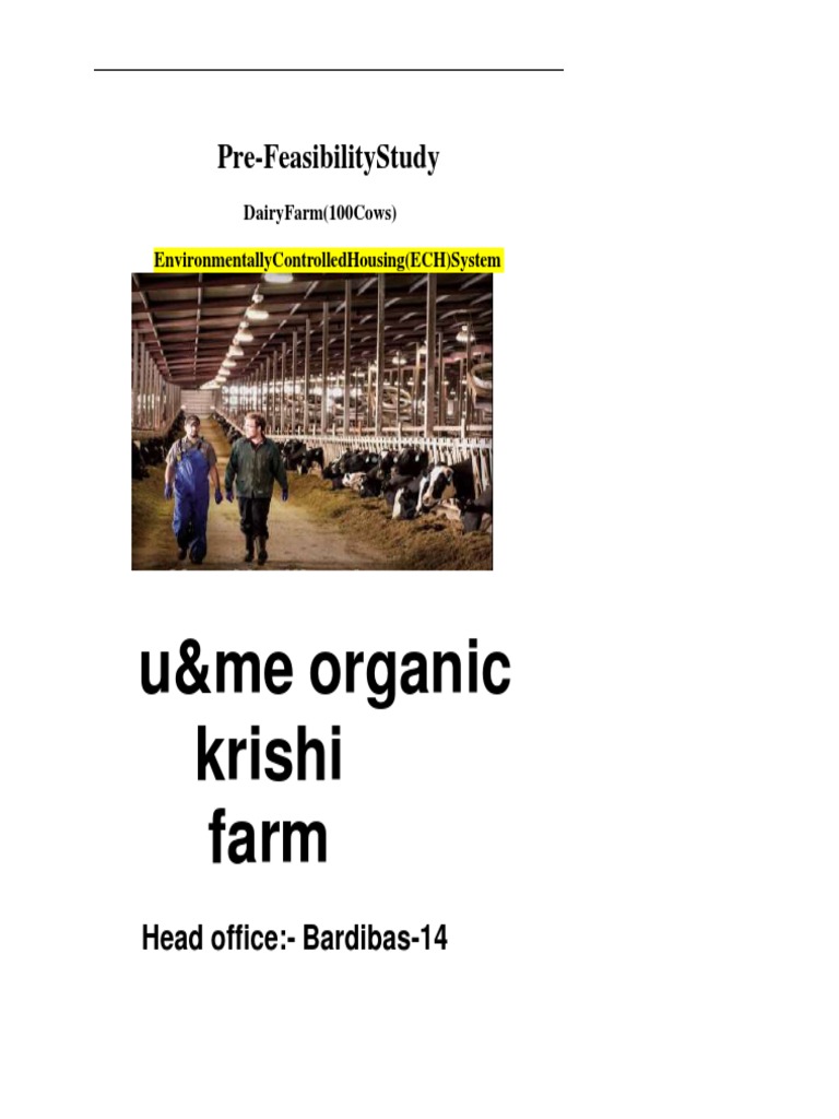 100-Cow Dairy Farm Pre-Feasibility Study | PDF | Dairy Farming | Dairy ...