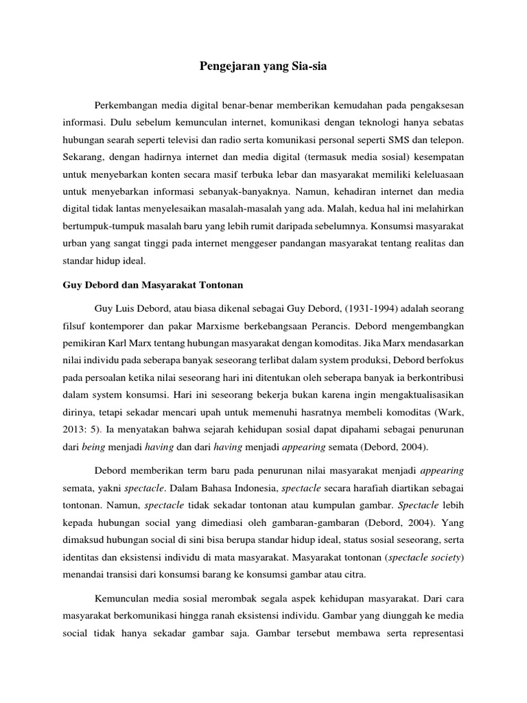 Pengejaran Yang Sia-Sia | PDF