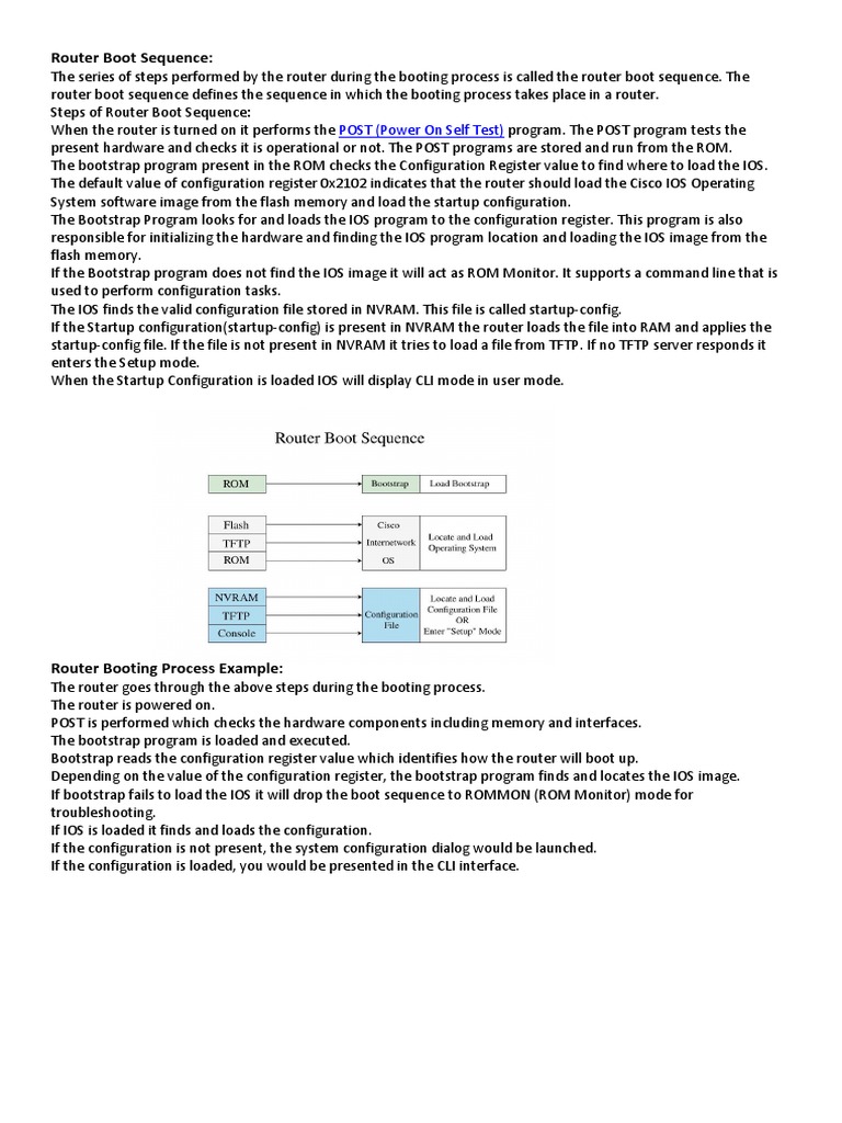 Router Boot Sequence | PDF