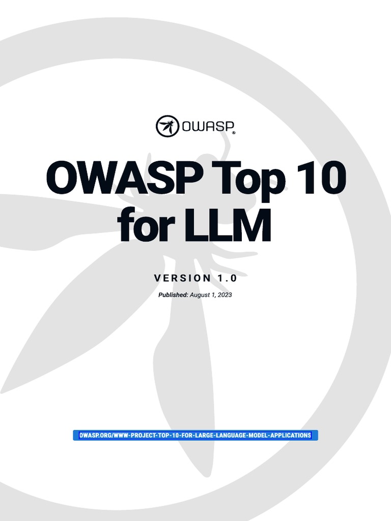 OWASP Top 10 For LLMs 2023 v1 - 0 | PDF | Vulnerability (Computing) | Computer Security