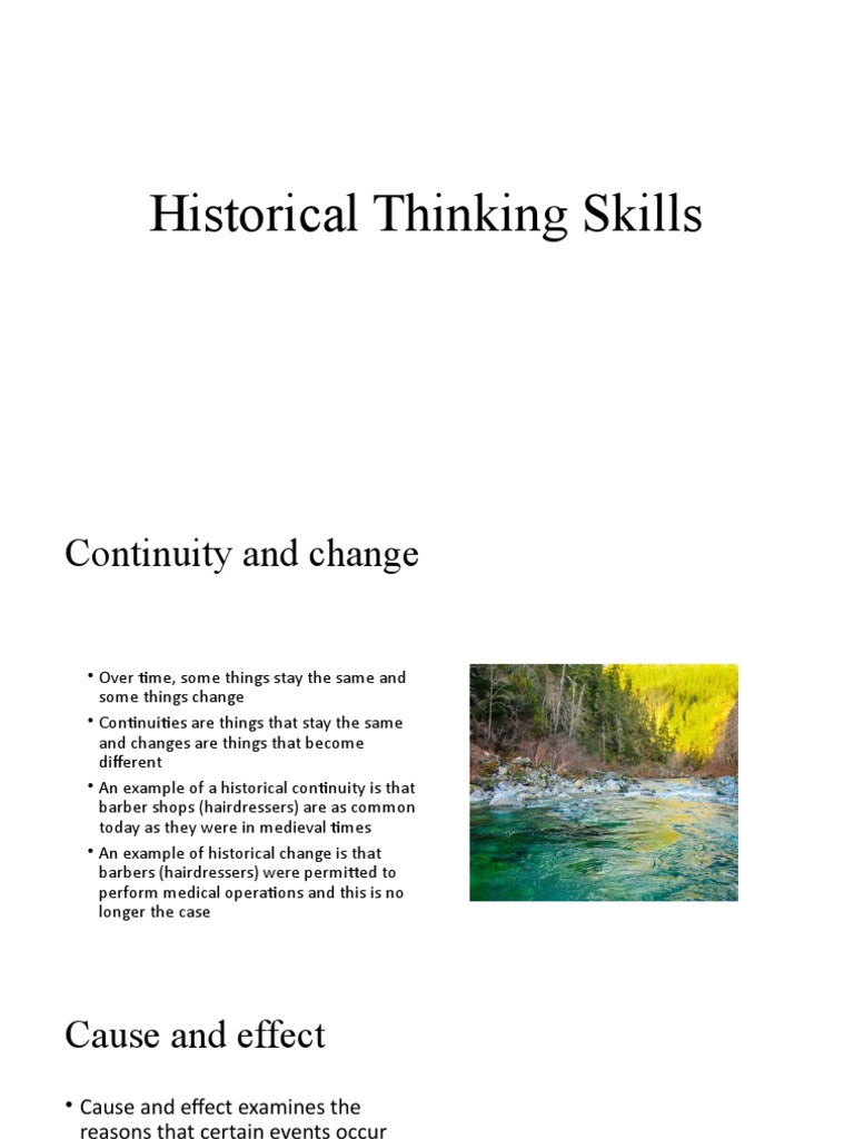 Historical Thinking Skills Overview | PDF | Primary Sources | Thought