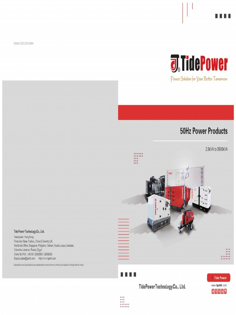 Catalogue From Tide Power 50Hz | PDF