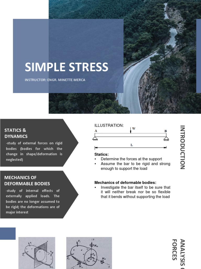 1 Simple Stress | PDF | Stress (Mechanics) | Bending