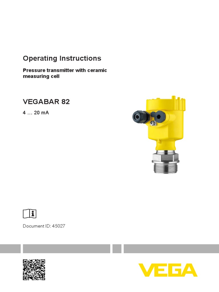 EN Operating Instructions VEGABAR 82 4 20 Ma | PDF | Electrical ...
