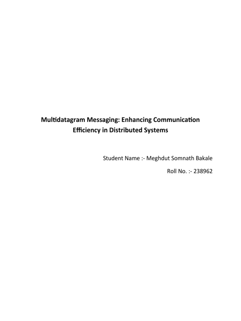 Multidatagram Messaging Meghdut | PDF | Computer Network | Distributed Computing