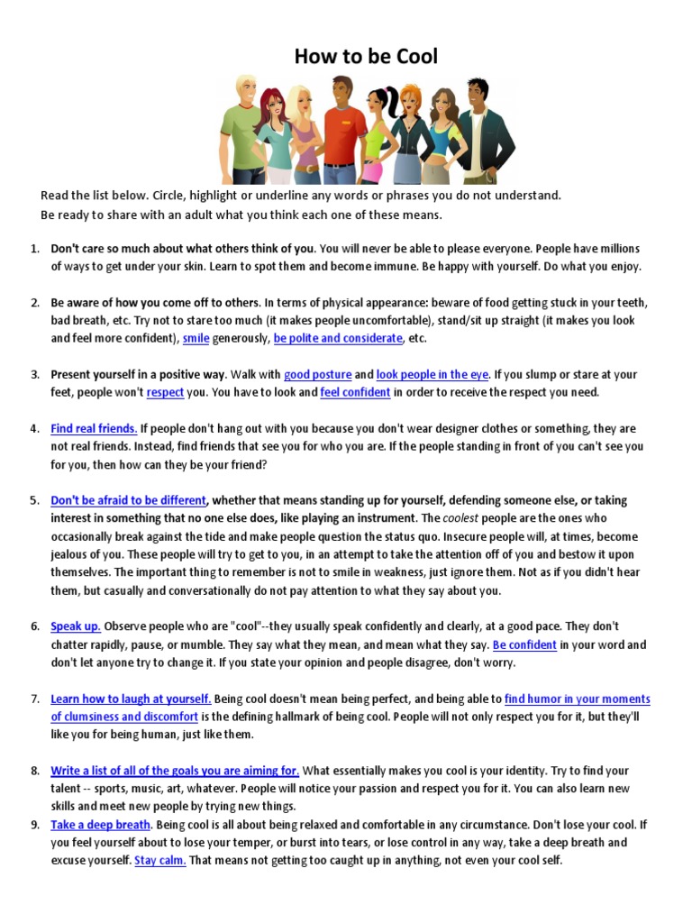 How To Be Cool | PDF