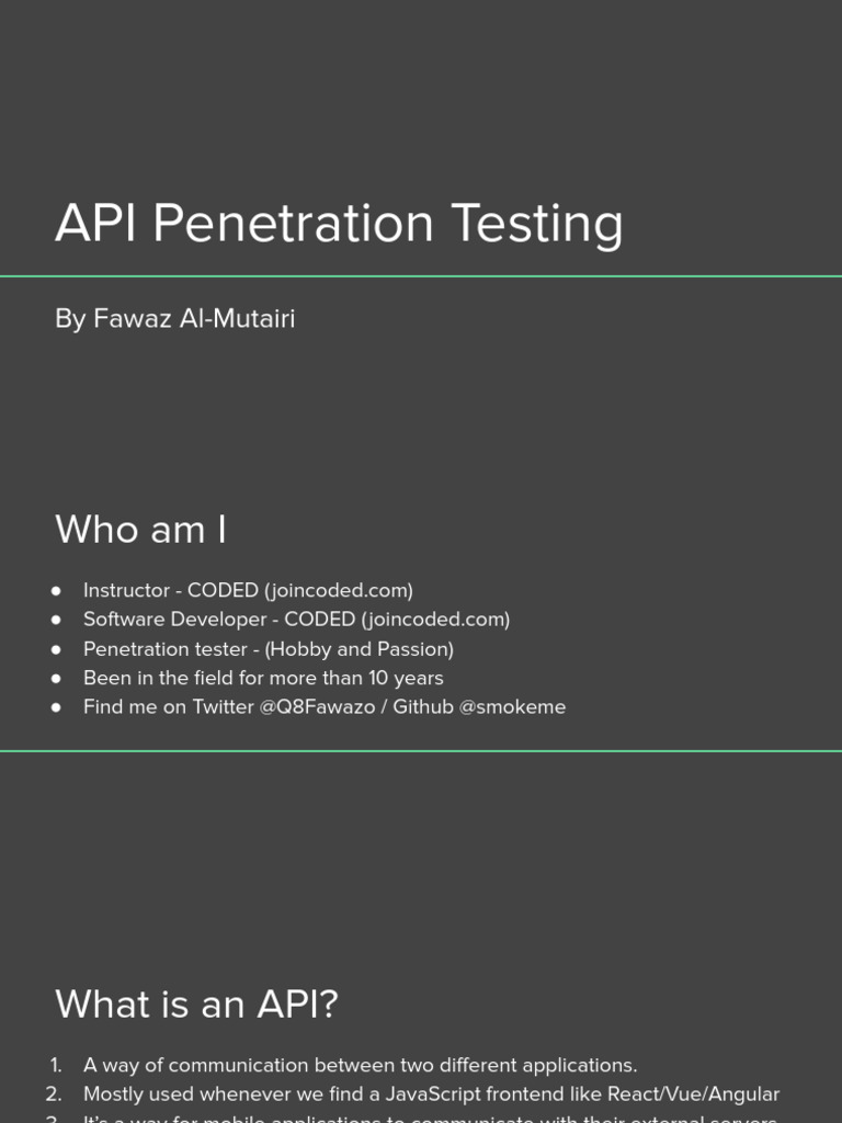 API Penetration Testing | PDF | Penetration Test | Representational ... API Penetration Testing | PDF | Penetration Test | Representational ...