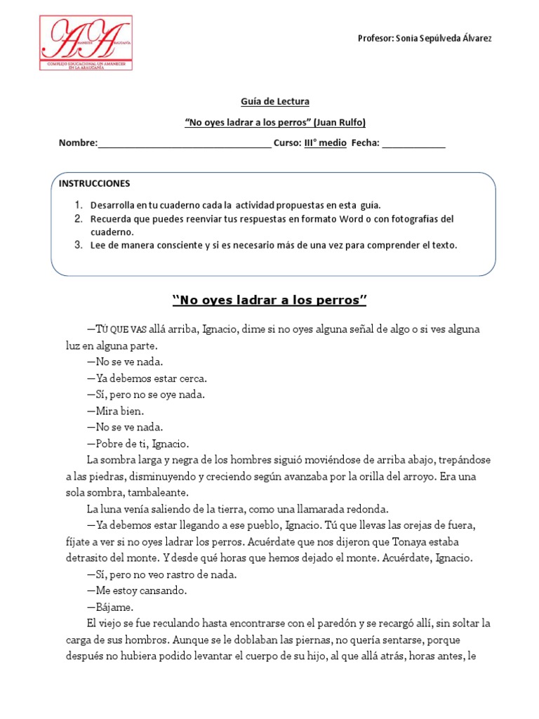 No Oyes Ladrar Los Perros | PDF