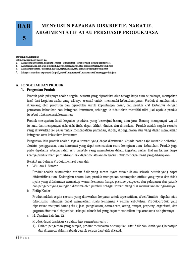 Panduan Menyusun Paparan Produk | PDF