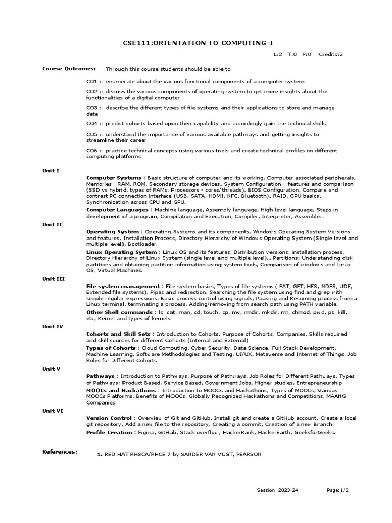 Cse 111 | PDF | Computers