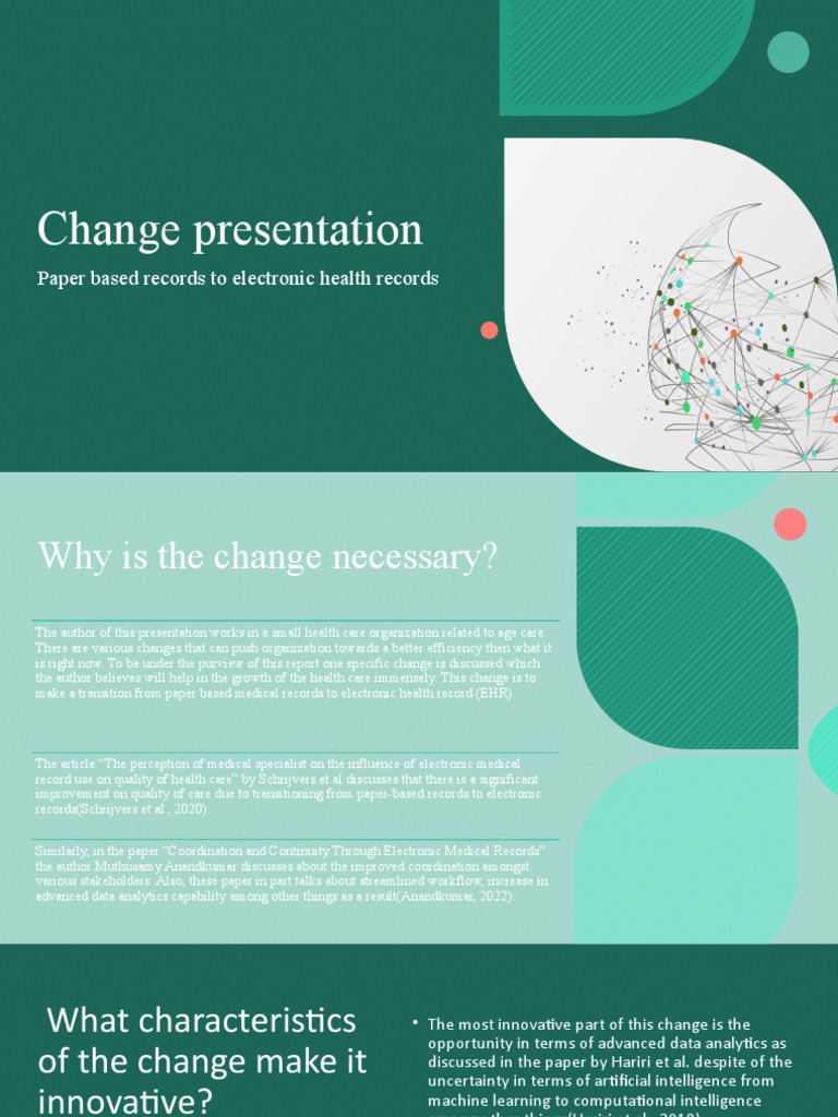 Change Presentation: Paper Based Records To Electronic Health Records ...