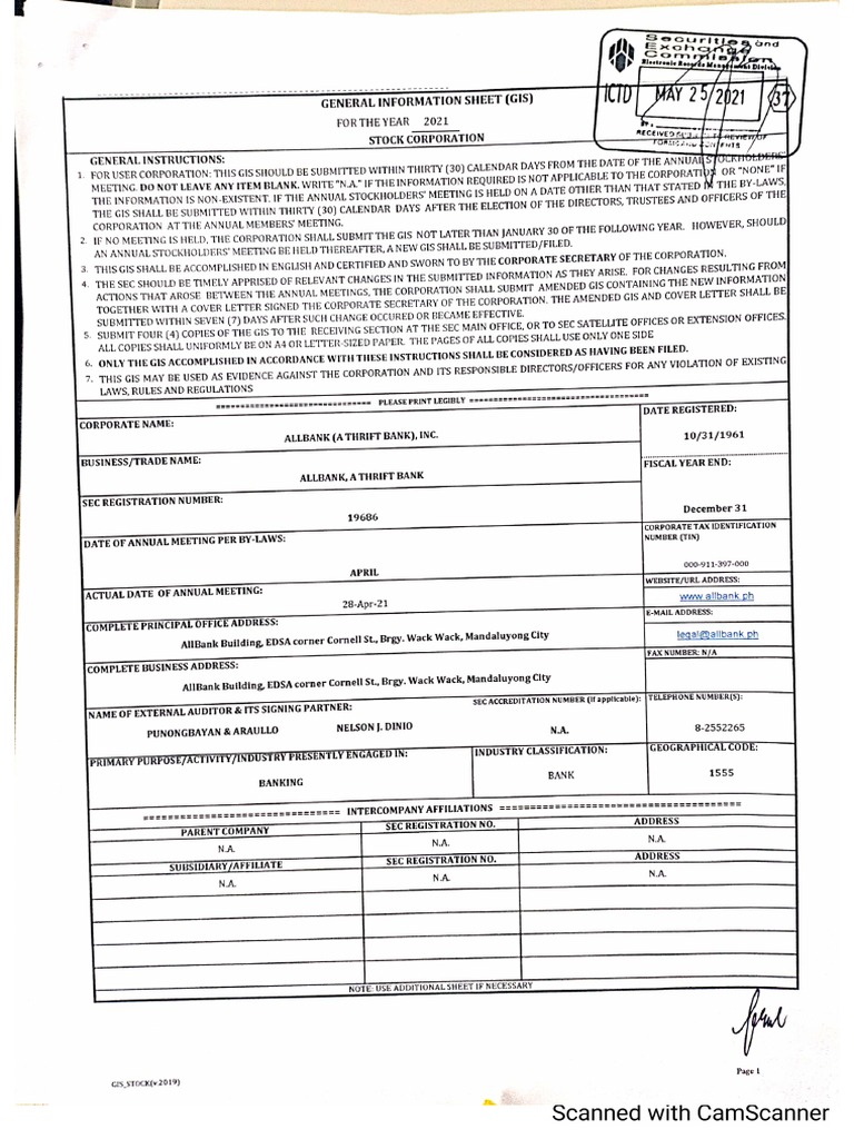 Allbank Gis-2021 | PDF