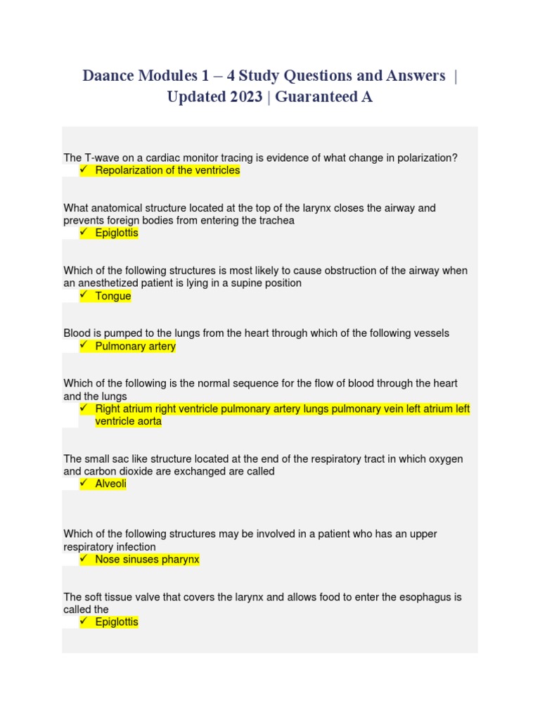 Daance Modules 1 4 | PDF | Lung | Respiratory Tract
