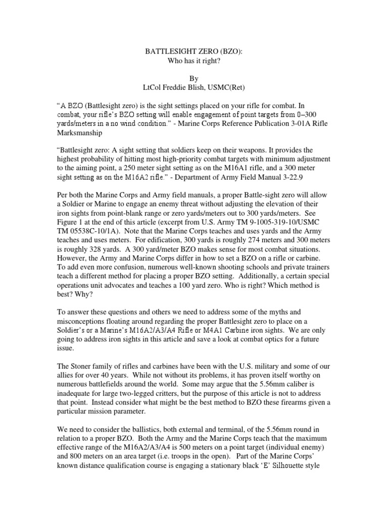 Military Rifle Zeroing Debate | PDF | Firearms | Projectile Weapons