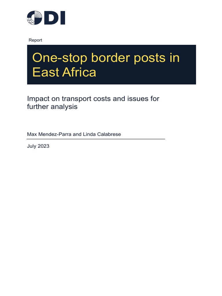 East Africa's Border Posts Impact | PDF | Transport | Market (Economics)