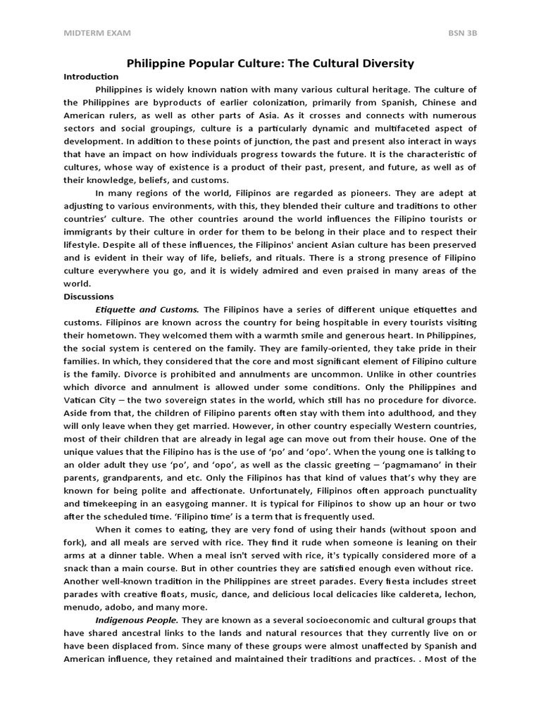 Philippine Popular Culture FINAL | PDF