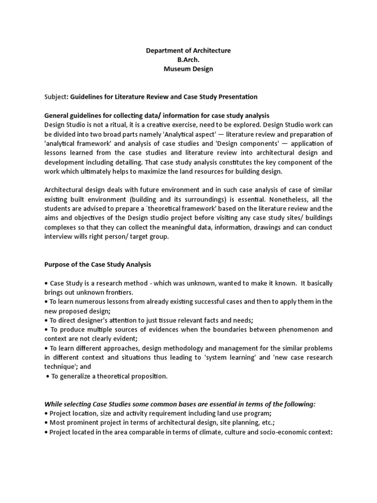 Literature Review and Case Study | PDF | Analysis | Methodology