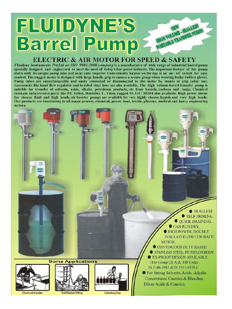 Fluidyne Barrel Transfer Pump | PDF