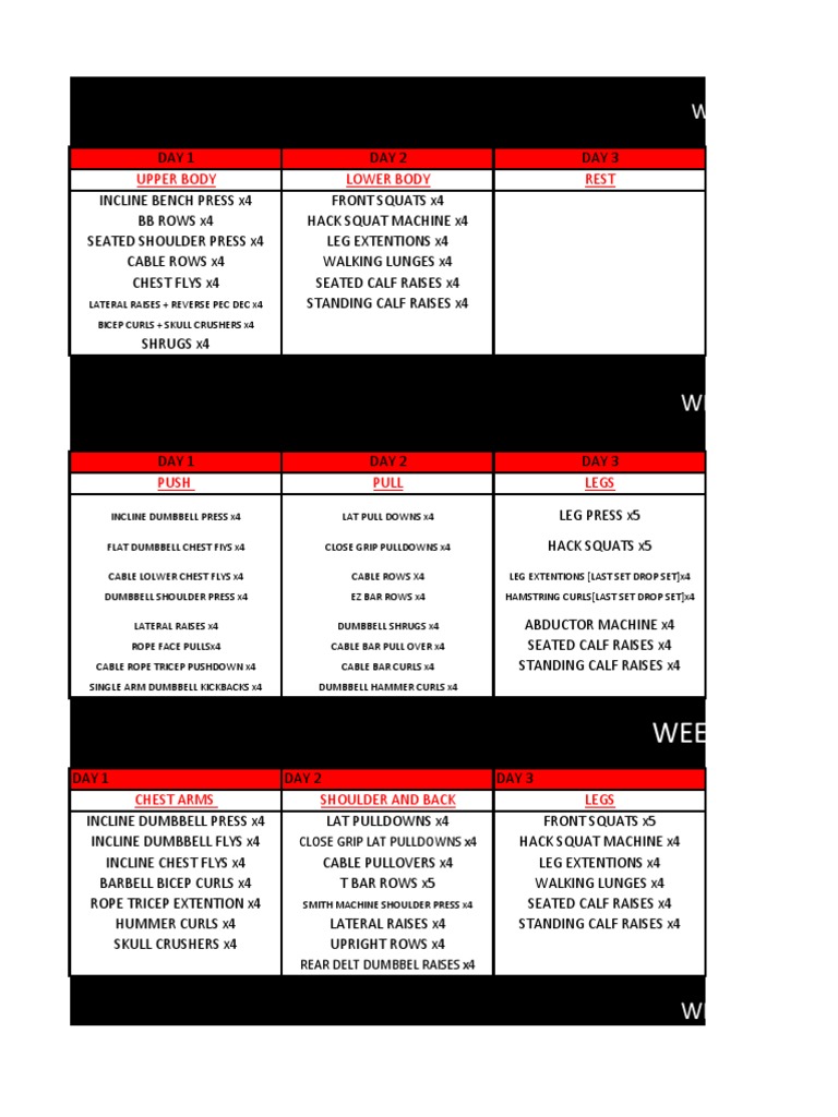 4 Week Training Program | PDF