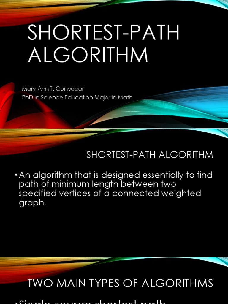 4.shortest Path Algorithm Report CONVOCAR M.A. | PDF | Combinatorics ...
