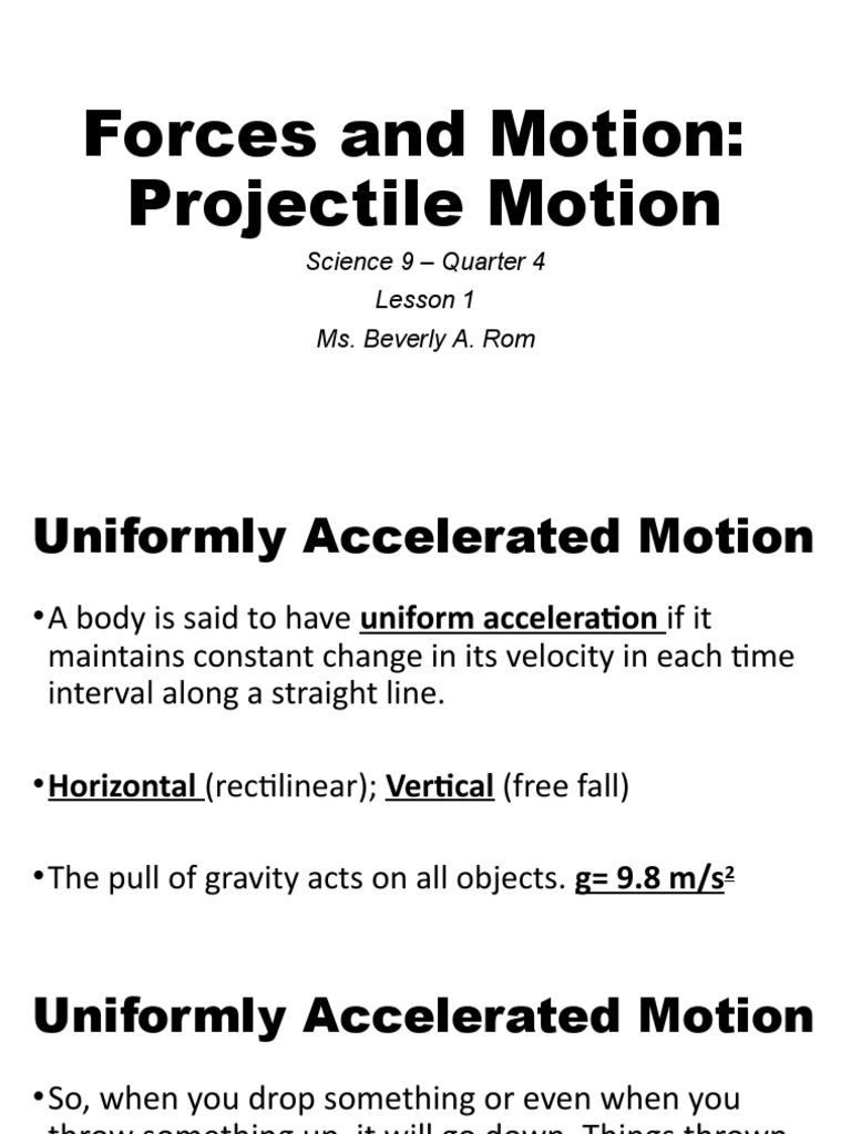 (G9 - Science Q4) LEAP - Projectile Motion | PDF | Acceleration | Classical Mechanics