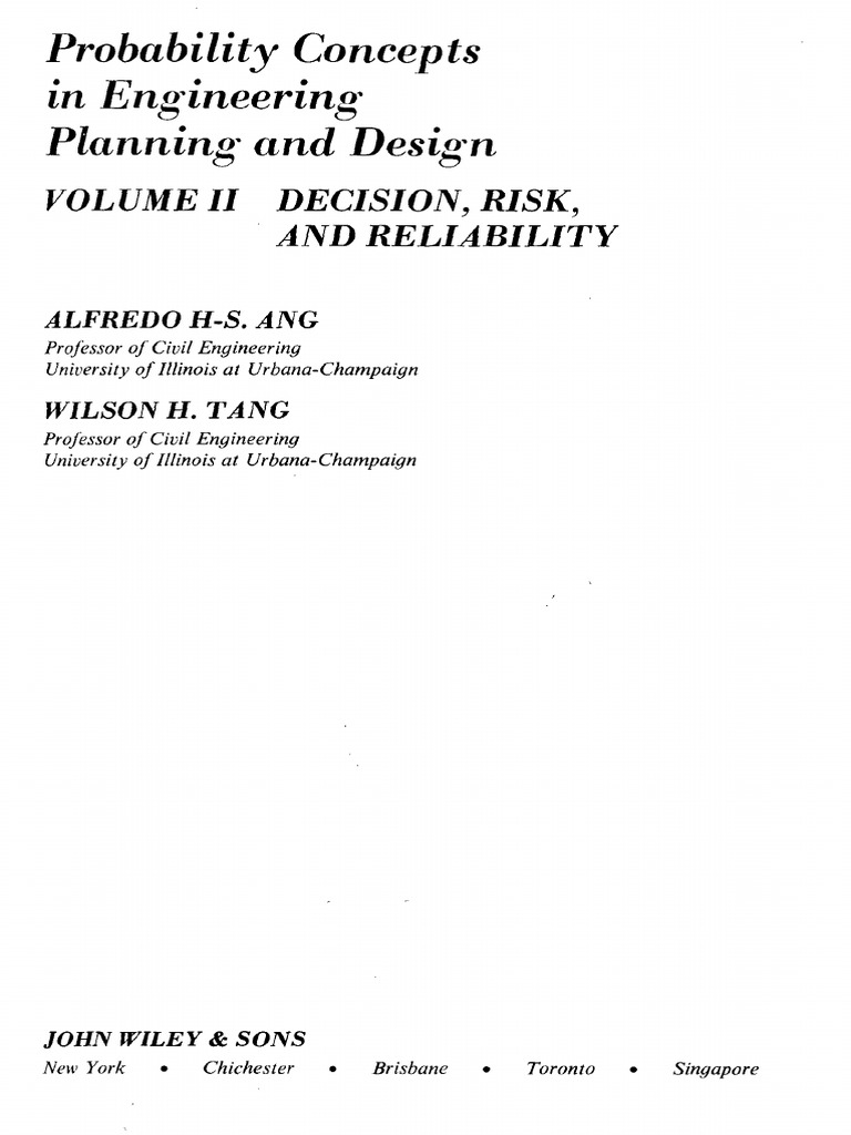 Engineering Decision and Risk Analysis | PDF | Reliability Engineering | Probability Distribution