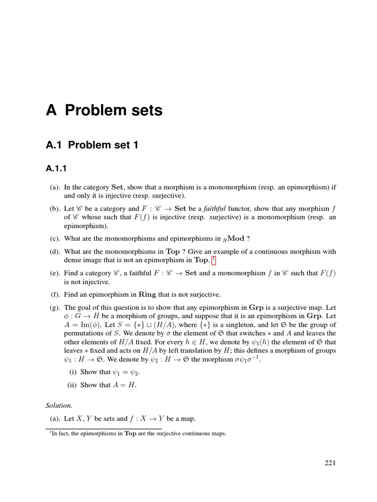 Princeton University Homological Algebra Problem Sets | PDF | Ring (Mathematics) | Geometry