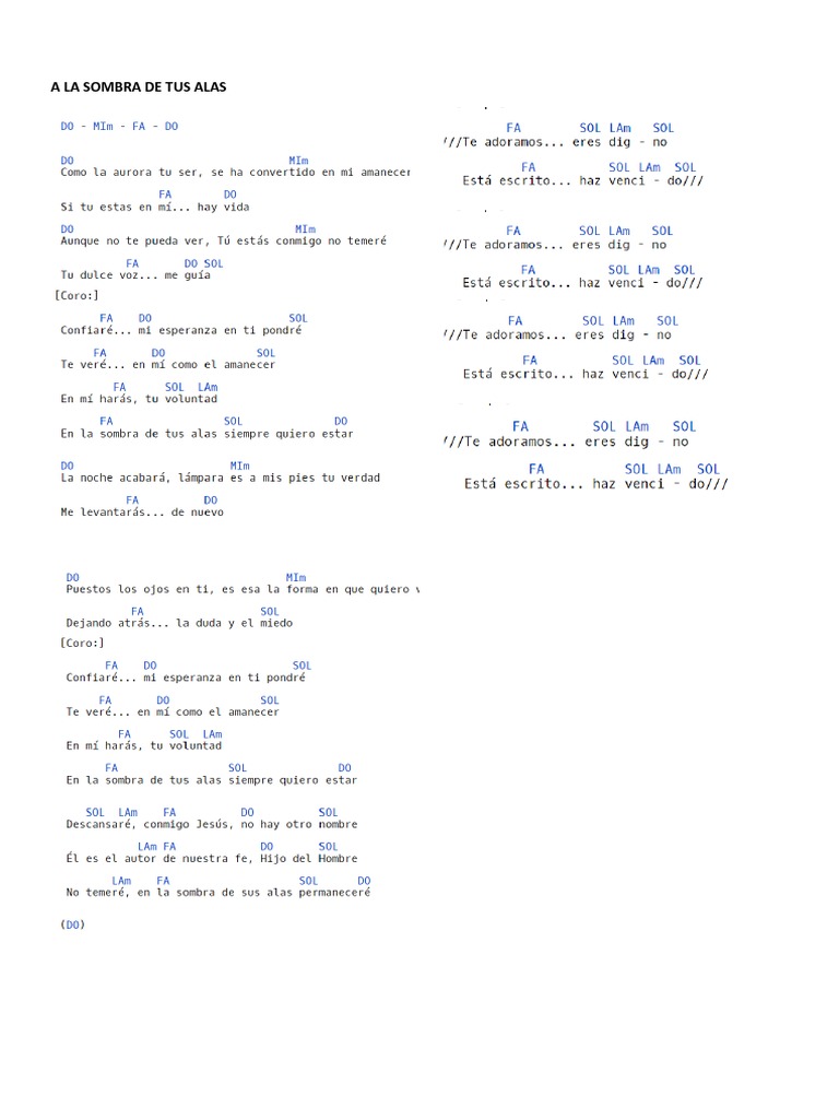 A La Sombra de Tus Alas | PDF