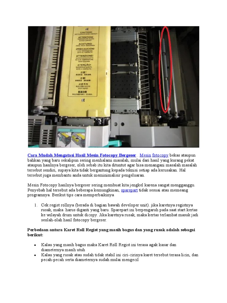 Cara Mengatasi Hasil Fotocopy Yang Bergeser | PDF