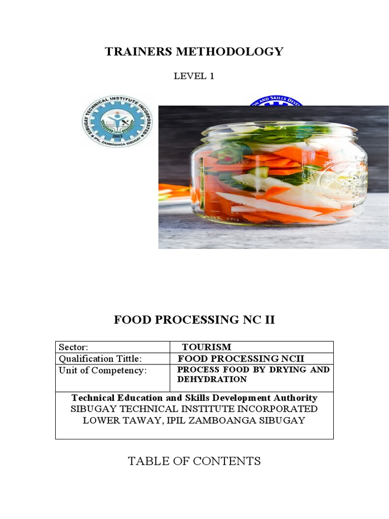FoodProcessingNCII_Process-Food-by-Drying-and-Dehydration | PDF ...