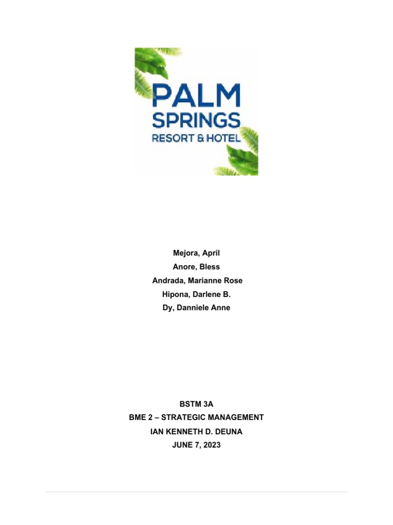 Palm Spring - Resort G3 | PDF | Tourism | Social Media