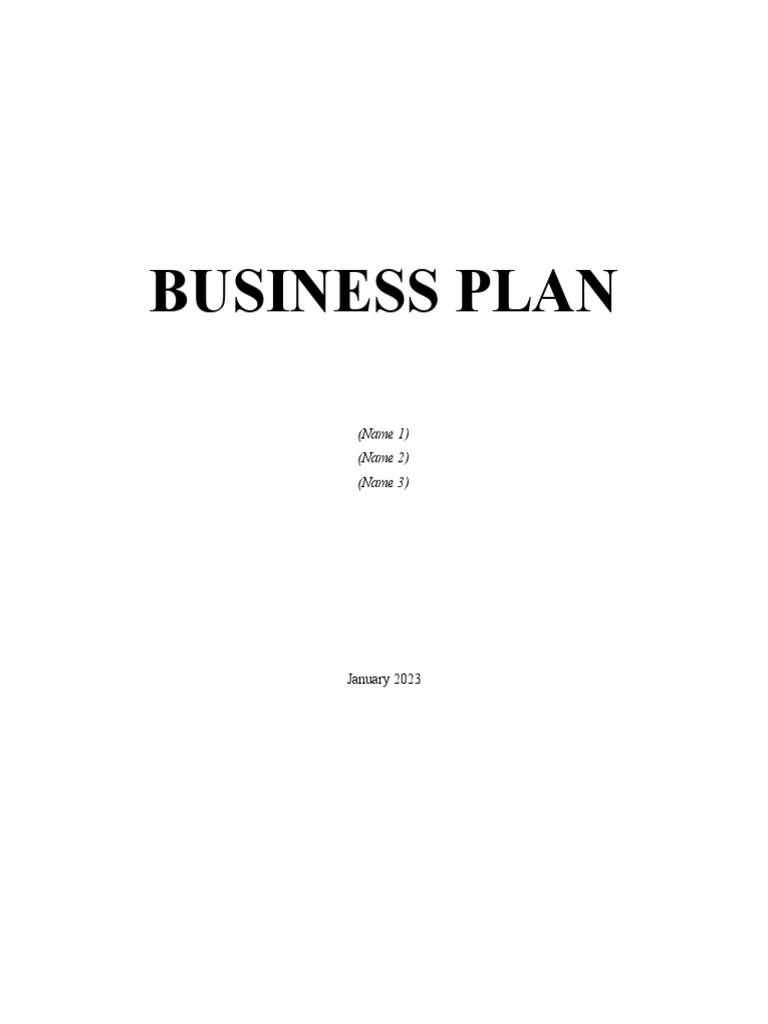 Business Plan Template - Updated | PDF | Art