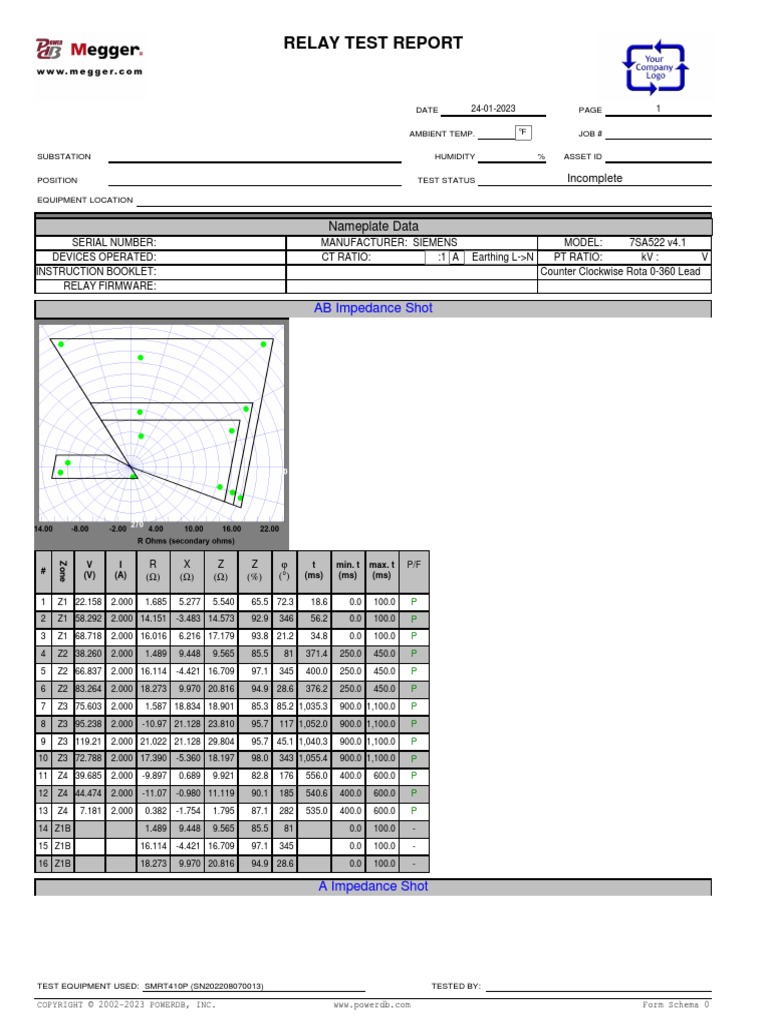Relay Test Report: AB Impedance Shot | Download Free PDF | Individual ...